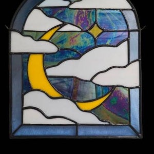 Eclipse Stained Glass Large Panel Pattern. Intermediate Stained Glass ...