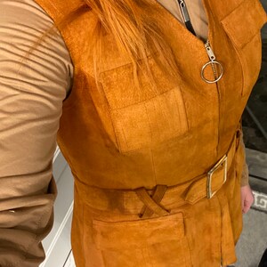 Vintage Modern Rust Brown Leather Trench Coat Belted | Etsy