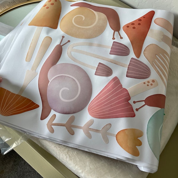 Woodland Mushroom Wall Decals - Removable, Reusable Wall Stickers ...