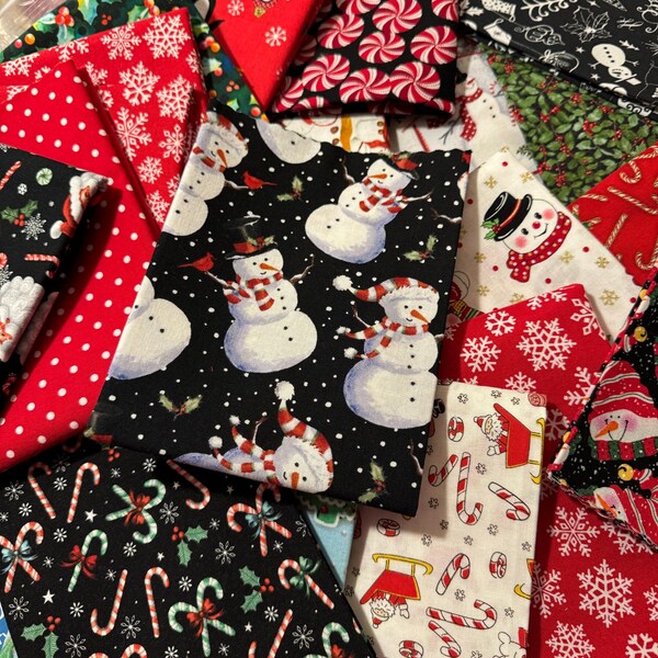 Black White Fabric Bundle, Set of 6 Fabrics, Half Yard per Fabric, 100% ...