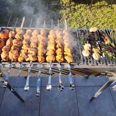 Large Heavy-duty STAINLESS Steel BBQ Grill / MANGAL 11 Ga 3mm - Etsy