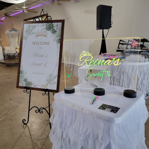 Light up Candy Table Sign's, Party Decor, Sweet 16, Birthday, Bar/bat ...