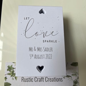 Wedding Sparkler Labels - Etsy UK