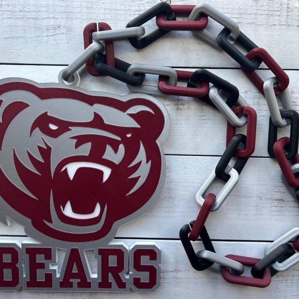 Custom 3D Printed Oversized Sports Turnover Chain, Oversized Medallion ...