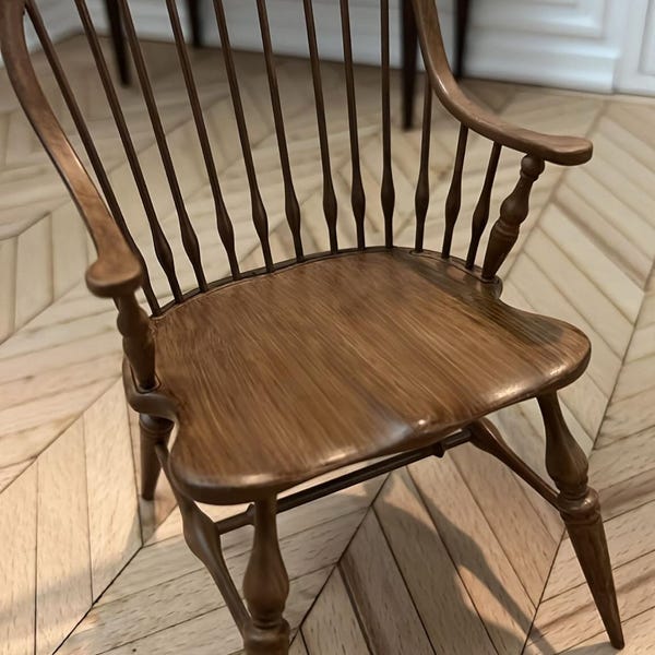 Dollynature 1/6 Scale Wood Windsor Chair for 12 Inch Fashion Doll Such ...