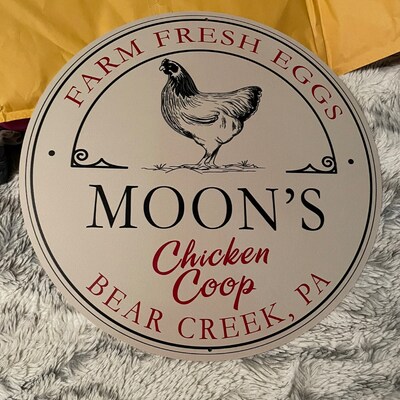Farm Fresh Eggs Sign, Custom Chicken Sign, Custom Farm Sign, Chicken ...