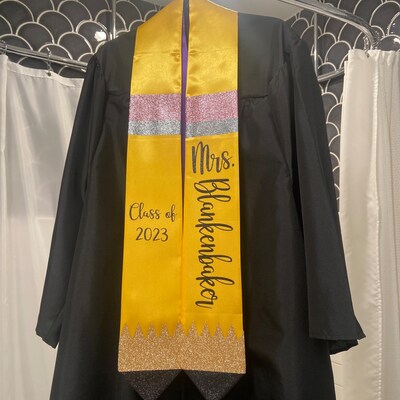 Graduation Teacher Pencil Stoles fast Shipping Available - Etsy