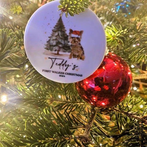 Personalised Dogs First Christmas Bauble, Puppy's 1st Xmas Tree ...