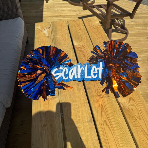 Custom Cheer Stick -game Day Signs - Pom Pom Sign - Custom Cheer Stick ...