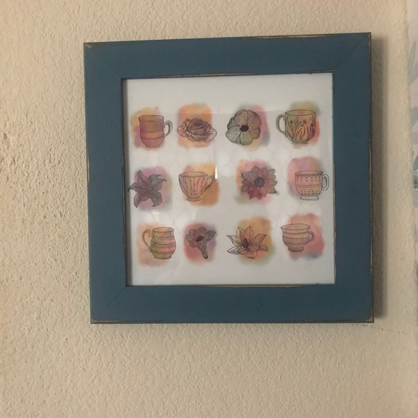 Square Picture Frame Custom Painted and Made to Order Shabby Detailed ...