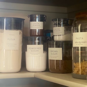 134 Minimalist White Pantry Labels. Preprinted Modern Farmhouse Labels ...