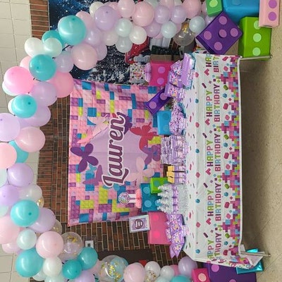 Mockup Scene Backdrop Banner Candy Buffet Party Dessert Table Mockup ...