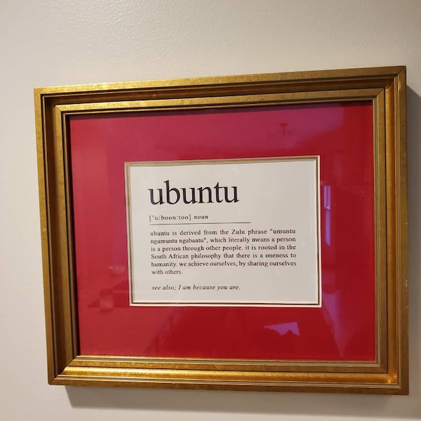 Ubuntu Definition Print, South Wall Art, Ubuntu Poster, Self Love Home ...