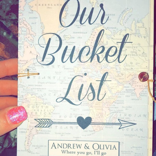 Bucket List Journal, Personalized Wedding Anniversary or Retirement ...
