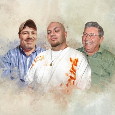 Custom Memorial Portrait Pictures With Deceased Loved One Incorporating ...