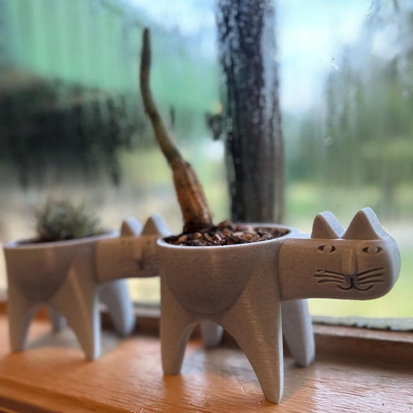 Cat Planter Pot for Cactus Cat Plant Gifts Cat Succulent Planter Cat ...