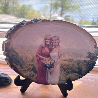 Personalized Photo on Wood With Engraving on the Back Custom Picture ...