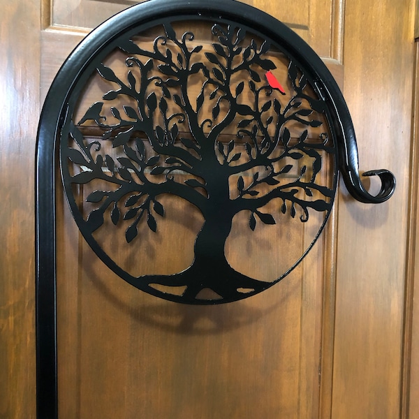 Tree of Life Shepherd Hook With or Without Cardinal Red Bird-60" Tall ...