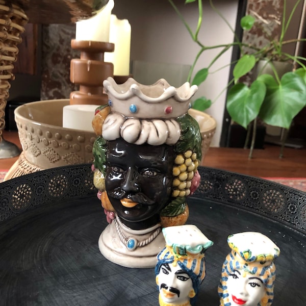 Sicilian Double Sided Head Vase - Etsy