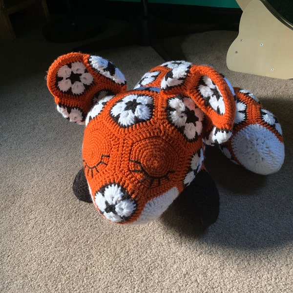 Megan the African Flower Fox Crochet Pattern - Etsy