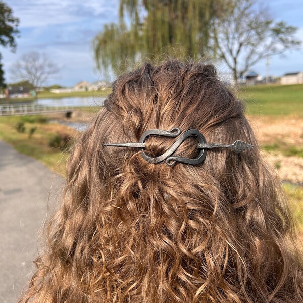 Hand Forged Viking Hairpin, Hairstyle, Cowgirl, Country, Steel, Fashion ...
