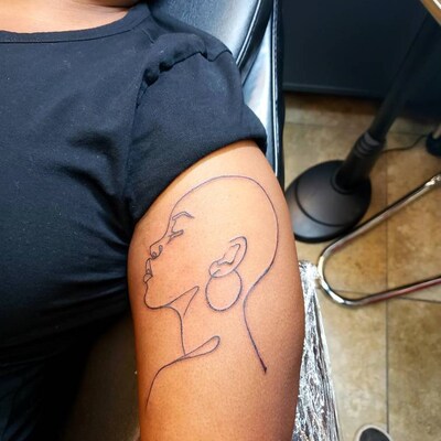 Black Woman Portrait Line Drawing African American Woman Line - Etsy