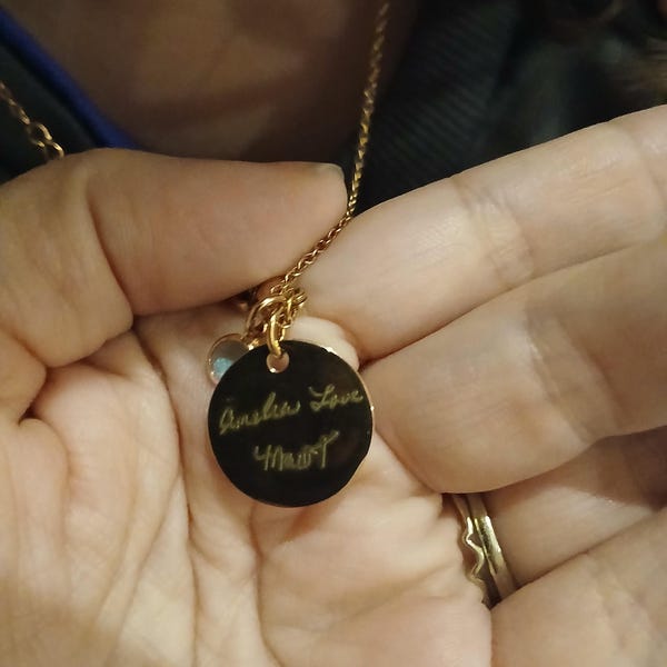 Actual Handwritten Necklace - Personalized Handwriting Necklace ...