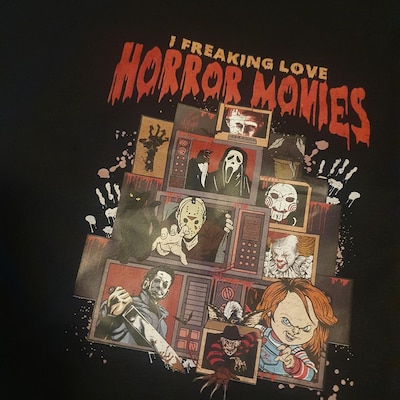 I Freaking Love Horror Movies Tee Emo Horror Tee Funny Halloween T ...