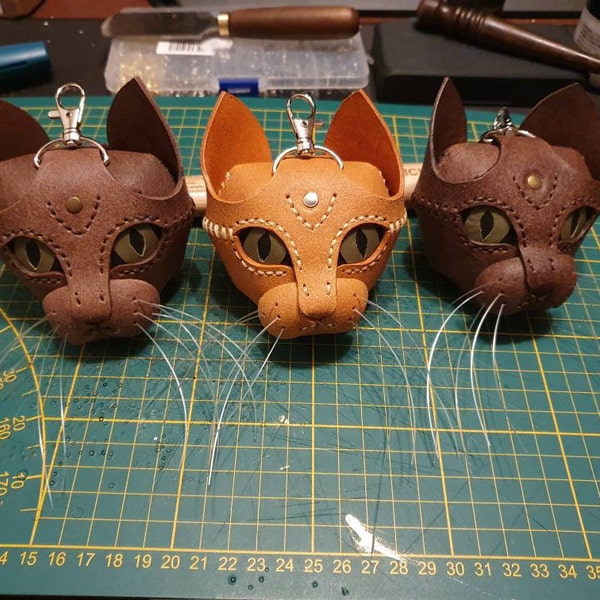 Leather Cat Pattern PDF Leather Key Template Beginners Leather Pattern ...