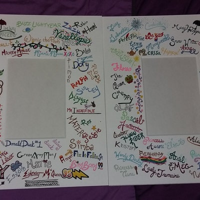 Disney Photo Mat Mat Board Disney Characters Disney Autograph Disney ...