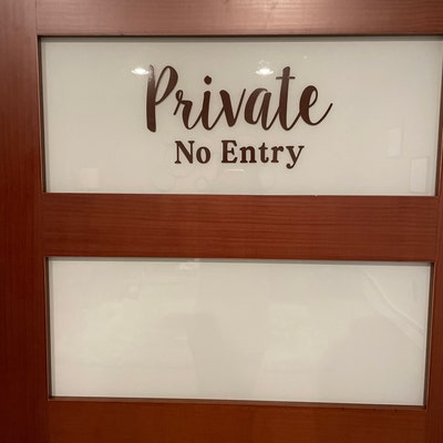 Private, No Entry Door Decal, Private No Entry Decal, Private Door ...
