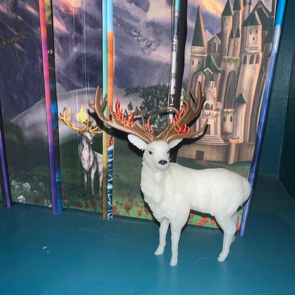 Stag With Flaming Antlers | Glows in the Dark for Immortal Glow | Shelf ...