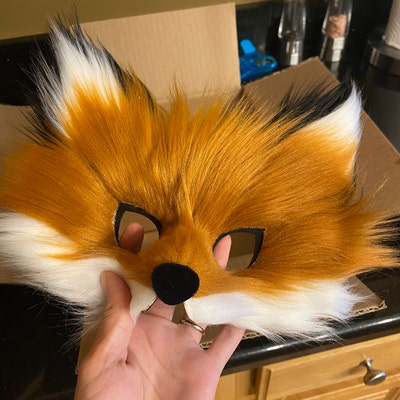 Children's Faux Fox Fur Mask, Handmade - Etsy