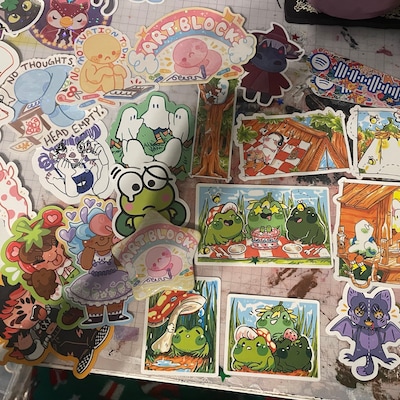 Tiny Frog Art Waterproof Sticker Set - Etsy