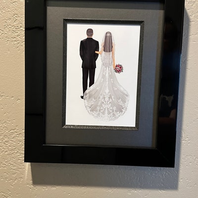Personalized Bride and Dad Portrait Art DIGITAL Father of the Bride ...