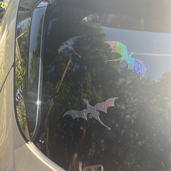 3 Dragons Flying Car Window Decal - Etsy