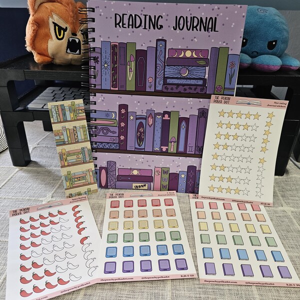 Reading Journal Stickers, Reading Format Physical Book Journal Sticker ...