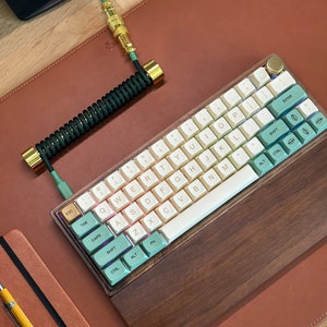 Teal Green Ocean Custom Coiled Keyboard Cable - Etsy