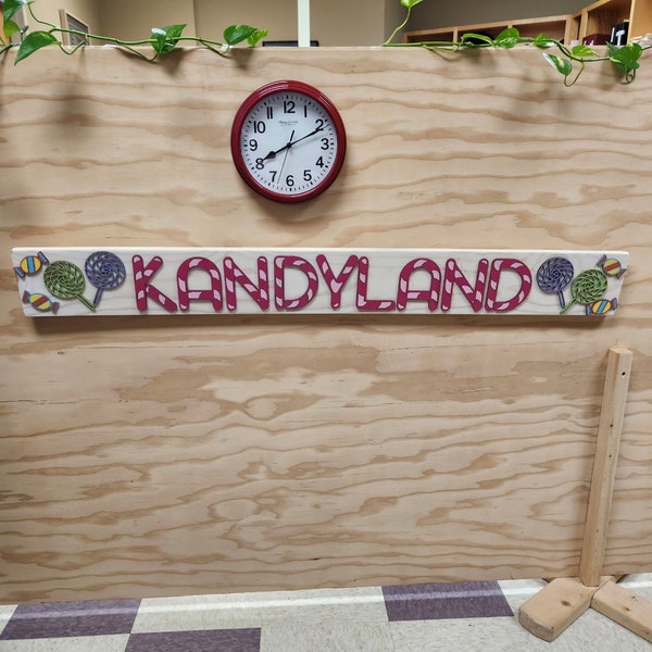 Candy Land Personalized Name Party Sign - Etsy