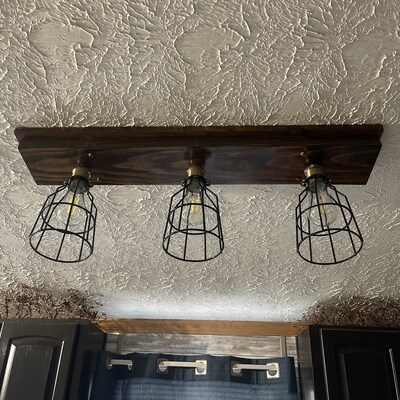 Farmhouse Beam Light Fixture: Rustic Elegance With Handcrafted Ceiling ...