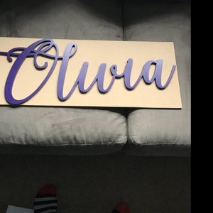 24 1/4 Thick Laser Cut Name Sign / Custom Wood Name / Laser Cut Signage ...