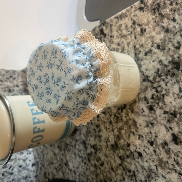 Muslin & Lace Large Bowl Cover / Sourdough Proofing Basket Bonnet ...