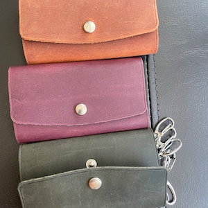 Personalized Key Case, Leather Key Case, Leather Key Wallet, Engraving ...