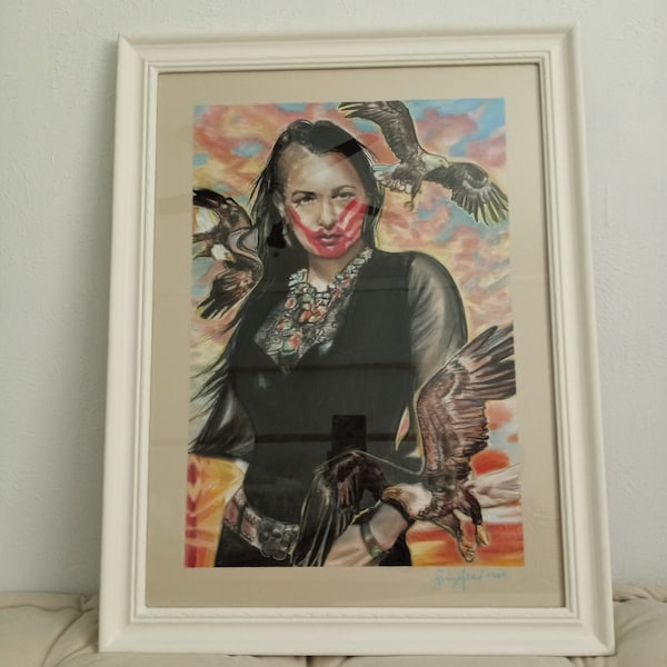 Chief White Wolf Print 24x36 - Etsy