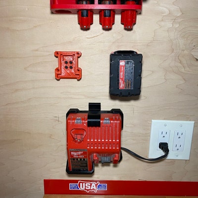 Wall Mount for Milwaukee M12 & M18 Charger model 48-59-1812 / - Etsy