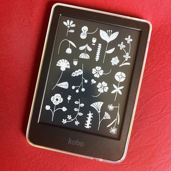 Spring Sketches Kobo Lockscreen, Kobo Screensaver — Black and White ...