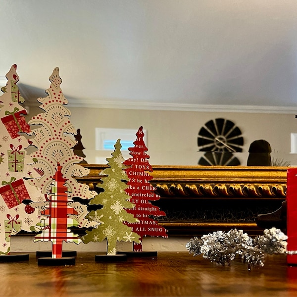 Decorative Freestanding Trees in 5 Sizes From 4 to 10 1/2 Inches, 6 ...