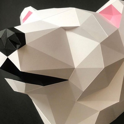 Bear Papercraft Sculpture, Printable 3D Puzzle, Papercraft Pdf Template ...