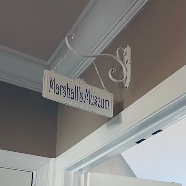 2-sided 4.5" X 11" Rectangular Metal Room Sign and Bracket With Custom ...