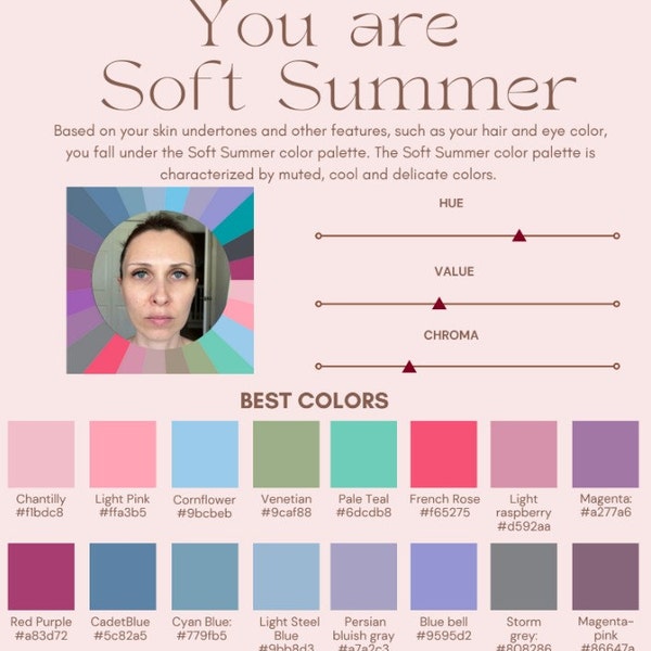 Professional Personal Color Analysis, Seasonal Color Swatch, 24 Palette ...